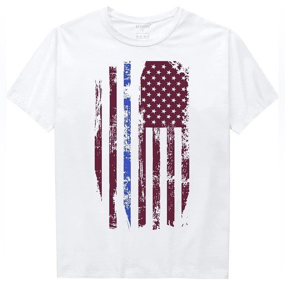 KESHIAN | Shirts | Kesihan Mens Casual Cotton Spandex Striped Crewneck ...
